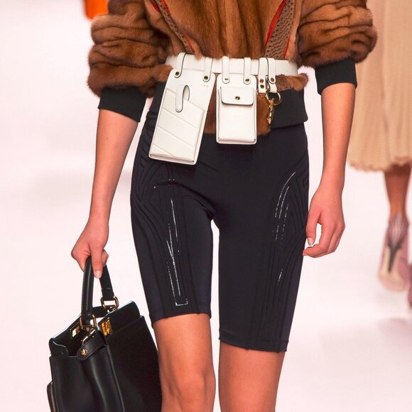 Fendi | Shorts | Fendi Ss9 Runway Padded Embellishment Bike Shorts ...